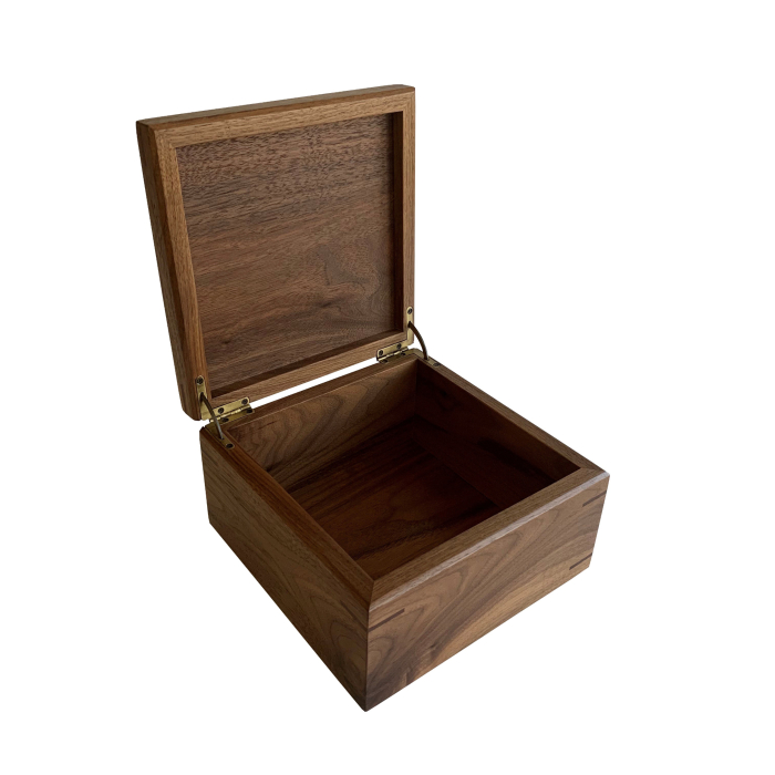 Personalized Small Square Keepsake Box – Walnut | Mad Tree Woodcrafts®